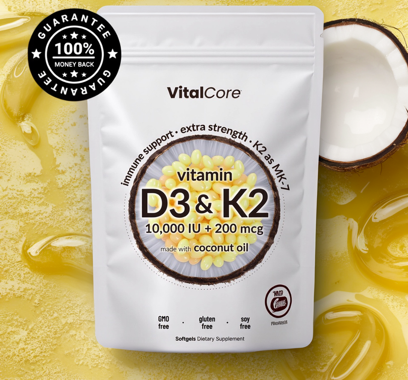 Vitamin D3 K2 Supplement Softgels – Official VitalCore